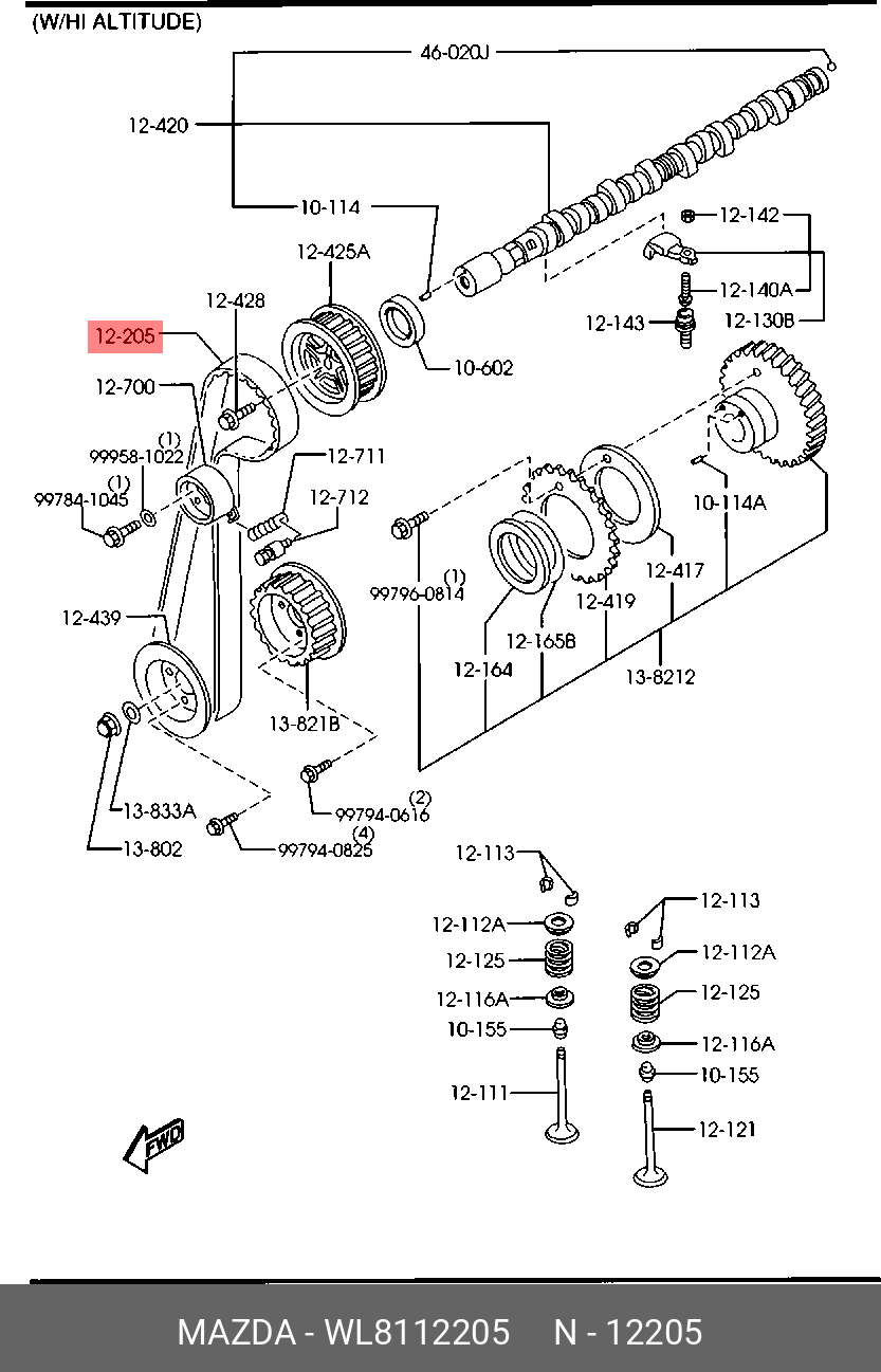 MAZDA WL81-12-205 1 362 751,2 033 352,2M34-6268-BA,WL01-12-SF0,WL0112205