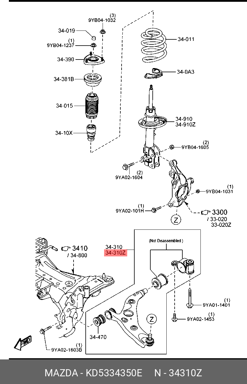 MAZDA KD53-34-350E KD35-34-350H,GHP9-34-350A