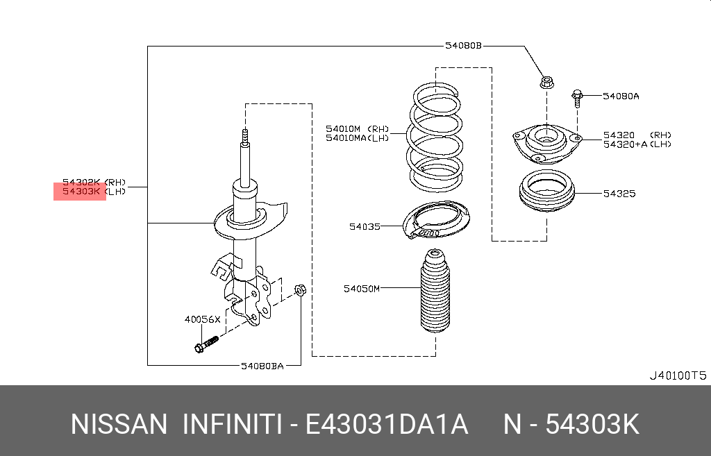 NISSAN E4303-1DA1A E4303JG01A,54 30 3JY 01B,E4303JG71A