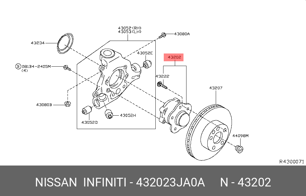 NISSAN 43202-3JA0A 43202-JA010,43202-JP00A