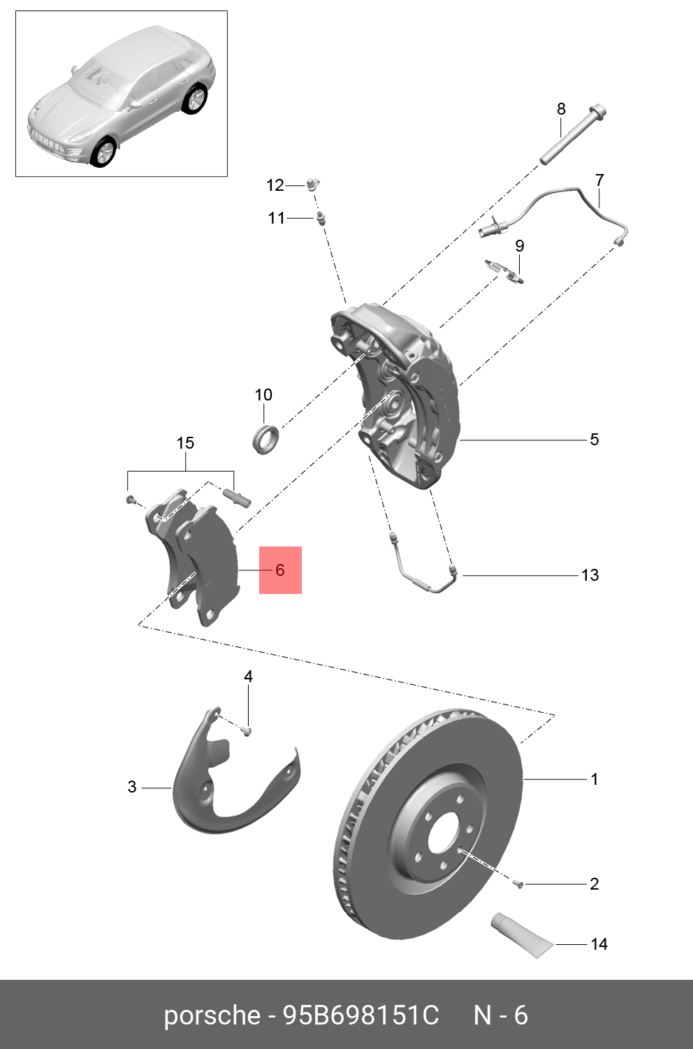 PORSCHE 95B 698 151 C 958 351 939 00,7L0 698 151 M,970 351 948 03