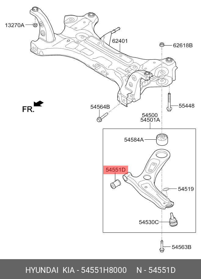 KIA 54551-H8000 54551-1J000,54551-2K000,54551-1C000,54551-1E000,54551-2K000