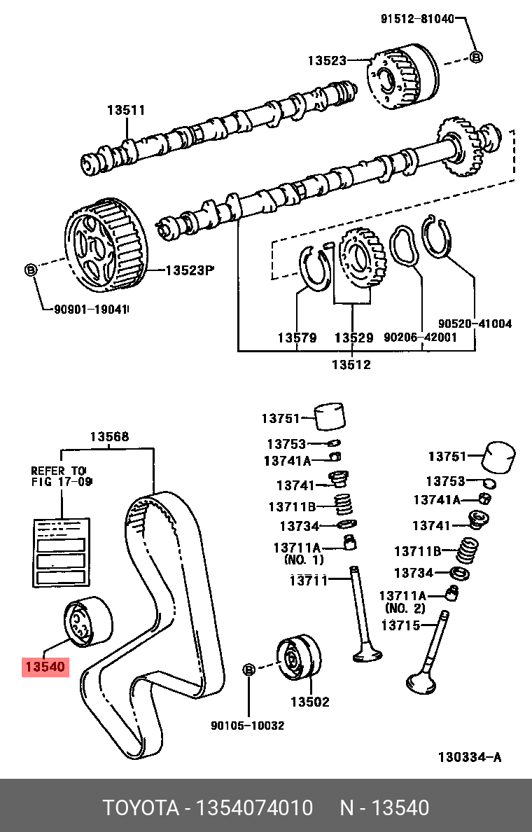 TOYOTA 13540-74010 13540-74010