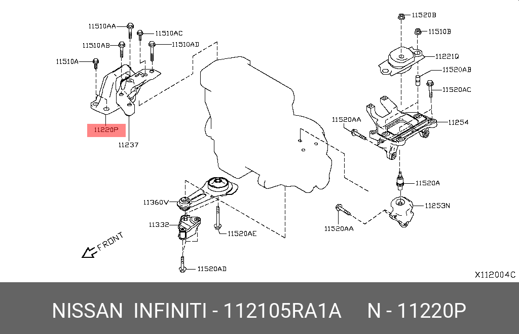 NISSAN 11210-5RA1A 11210-5RA1A,11210-5RA0A