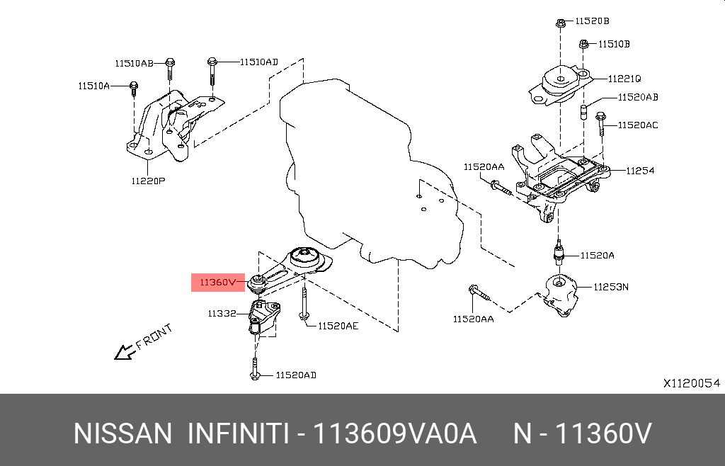 NISSAN 11360-9VA0A 11360-9VA0A