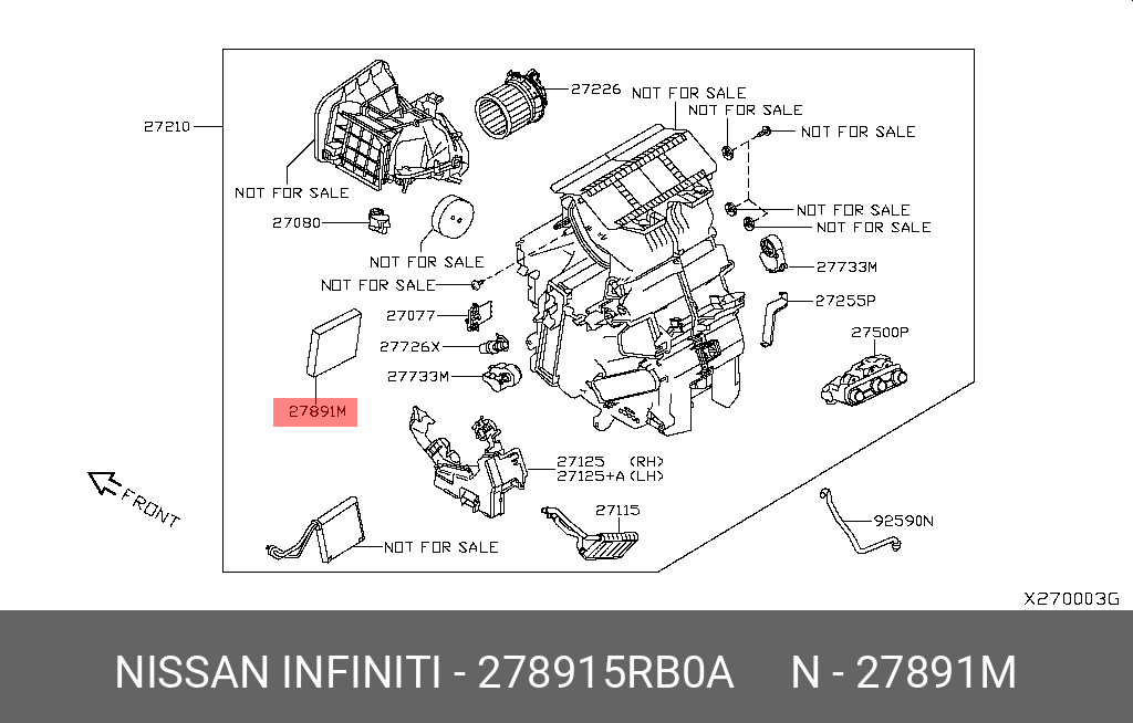 NISSAN 27891-5RB0A 272773277R,AY686-NS032,2 727 730 16R,8450039731