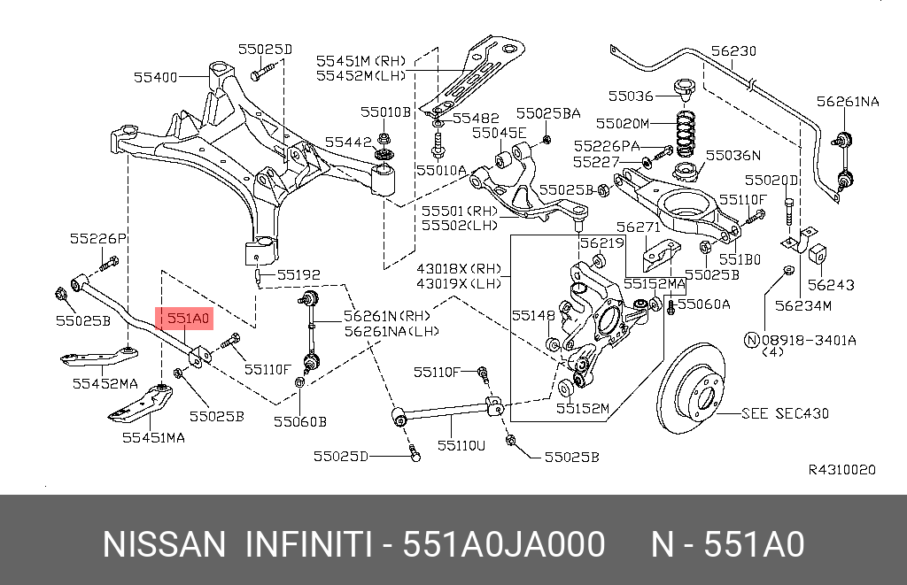 NISSAN 551A0-JA000 551A0-JA000
