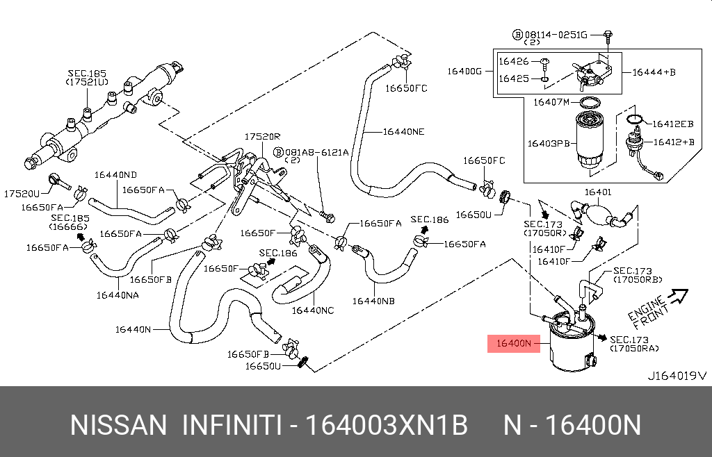NISSAN 16400-3XN1B 16400-ES60A,5001869788,16400-3XN1A