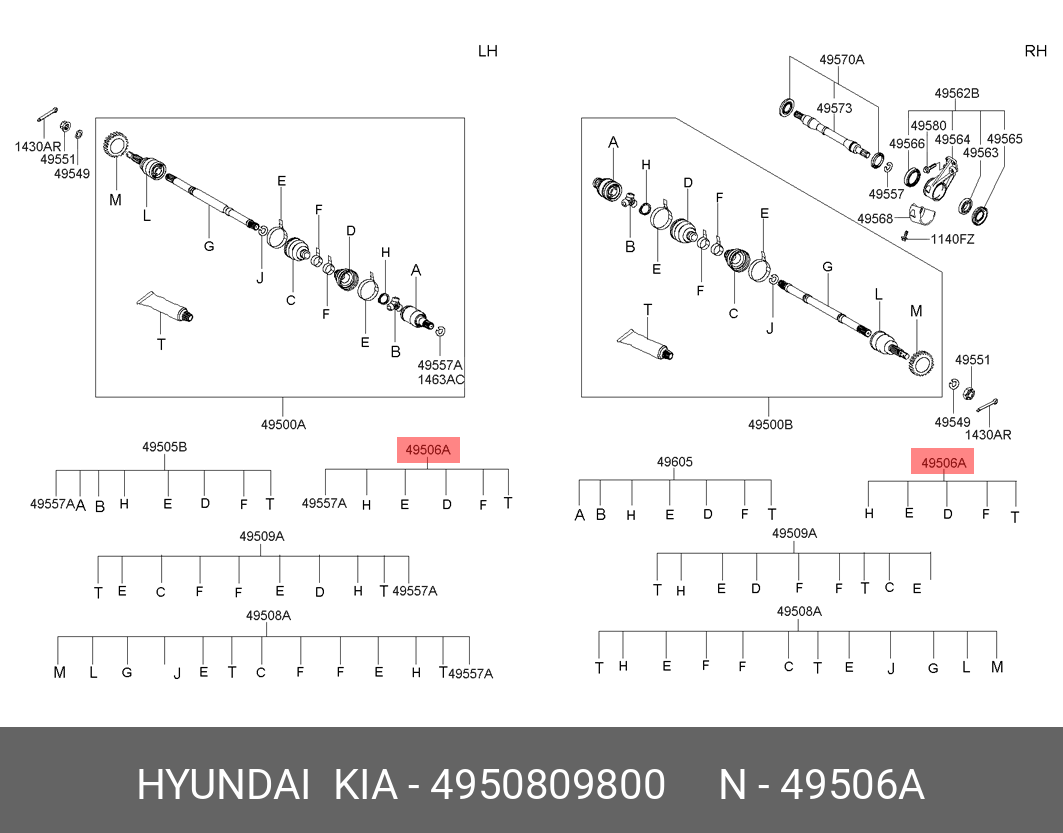 HYUNDAI 49508-09800 49506-38C00