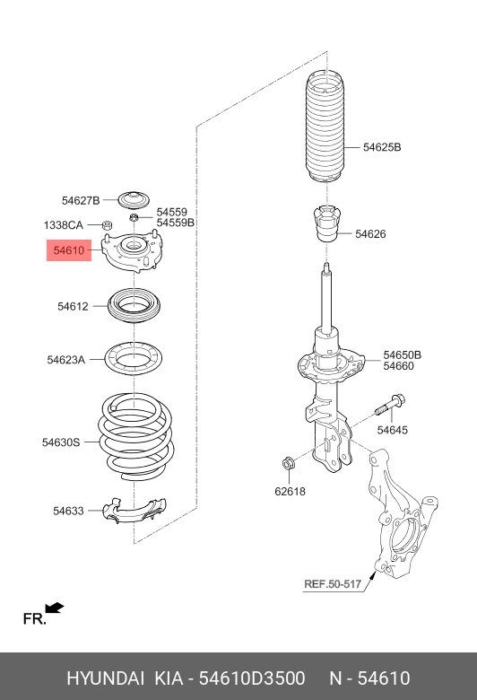 KIA 54610-D3500 54610-D3000,54610-D7000,54610-D5000,54610-D3500,54610 ...
