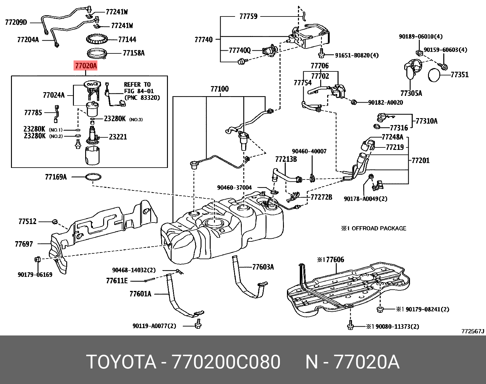 TOYOTA 77020-0C080 77020-0C080
