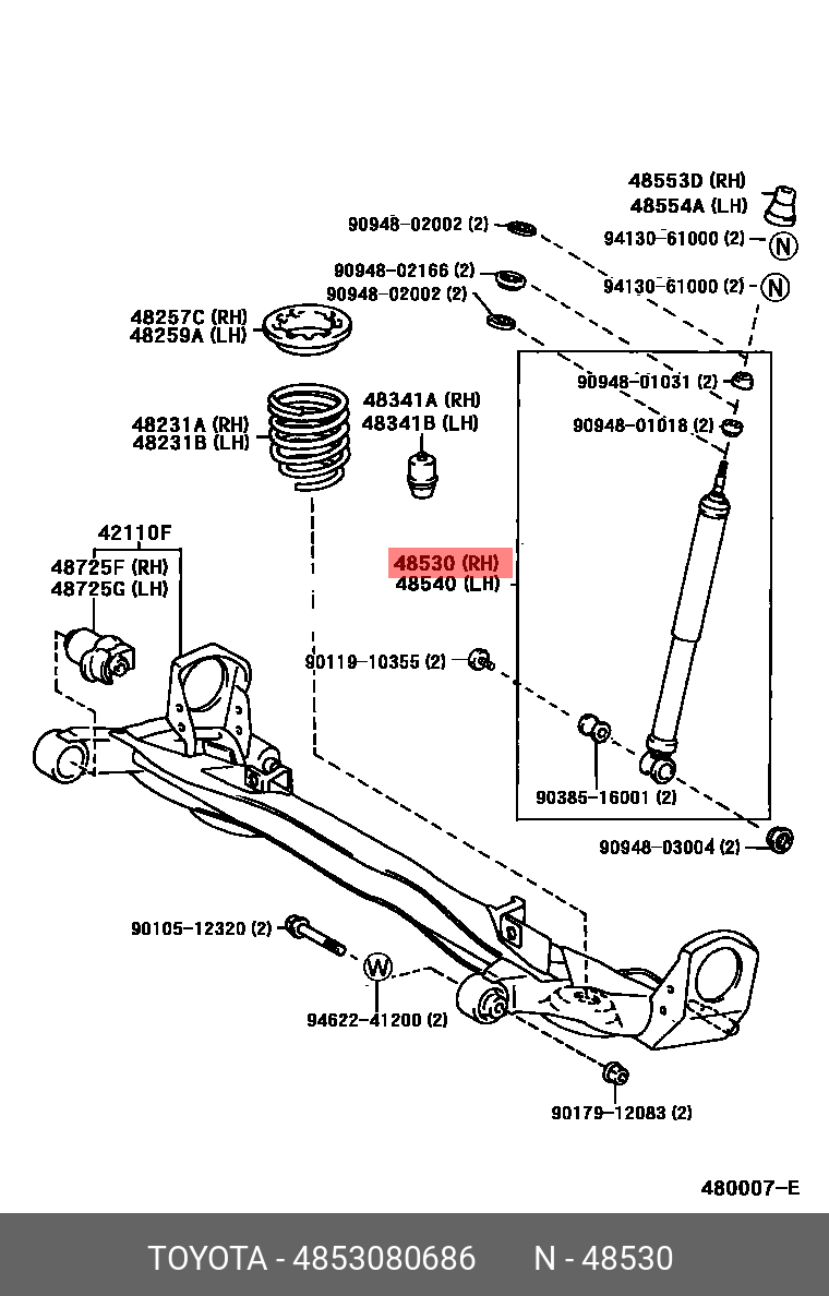 TOYOTA 4853080686 4853080686