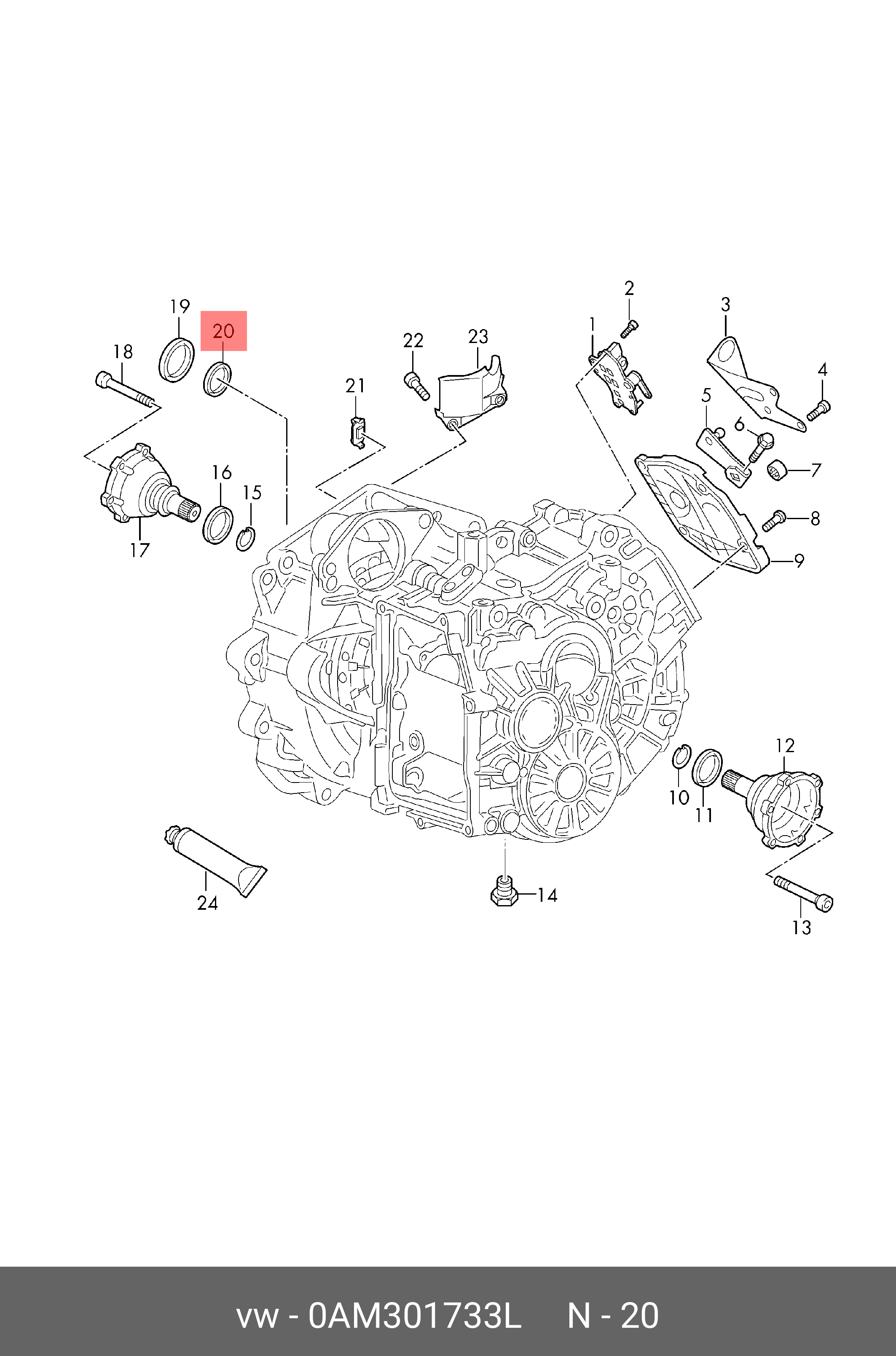 VOLKSWAGEN 0AM301733L 0AM301733L