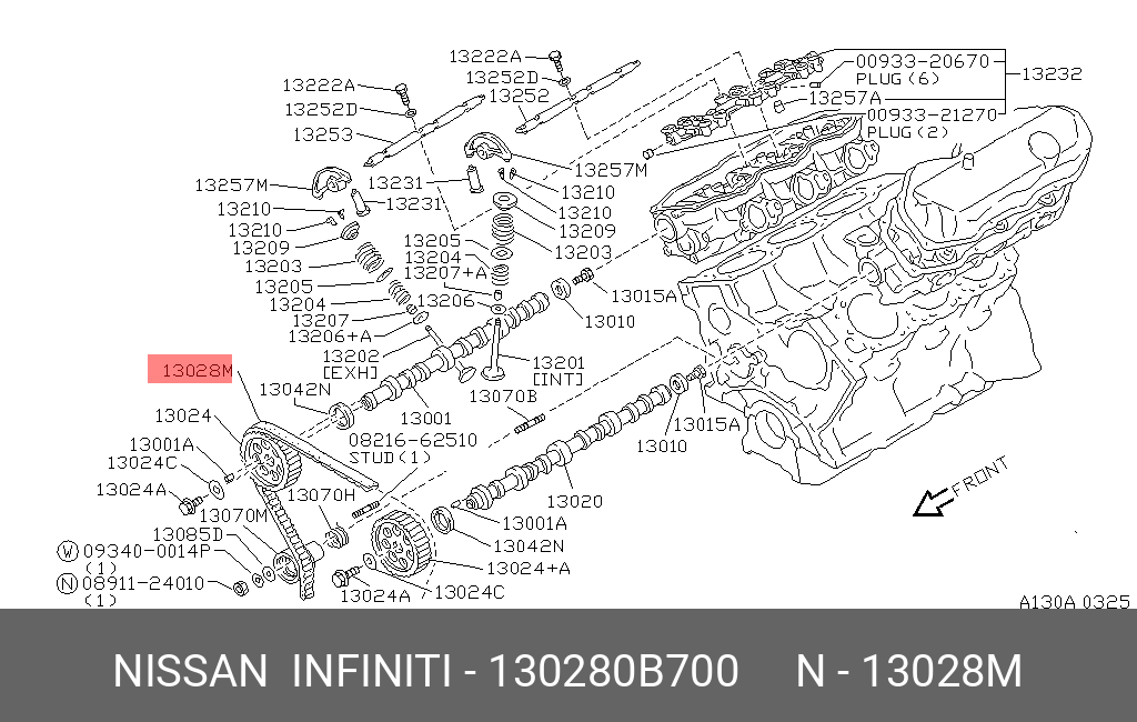 NISSAN 13028-0B700 13028-0B700,13028-0B725,13028-0B785,13028-0B7X5 ...