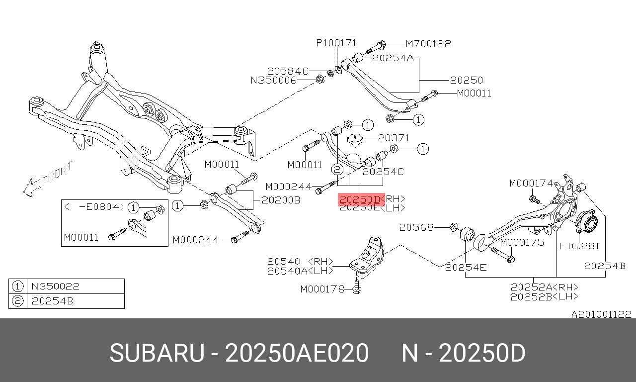 SUBARU 20250-AE020 20250-AE021