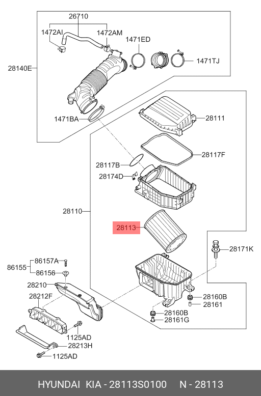 HYUNDAI 28113-S0100 28113-S0100