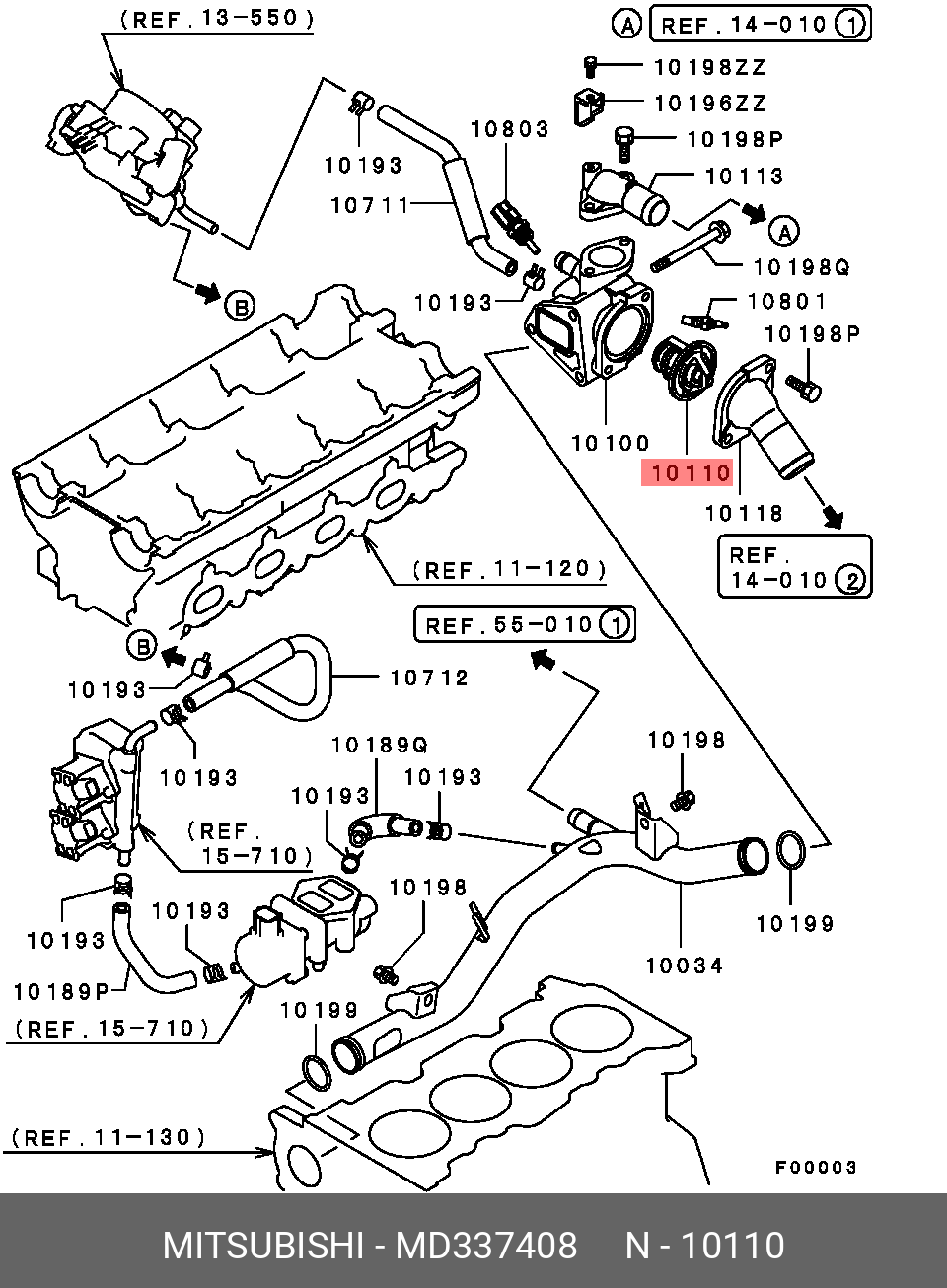 MITSUBISHI MD337408 11 53 7 791 072,MD315301,SMD315301,F6DZ8575A,90 916 ...
