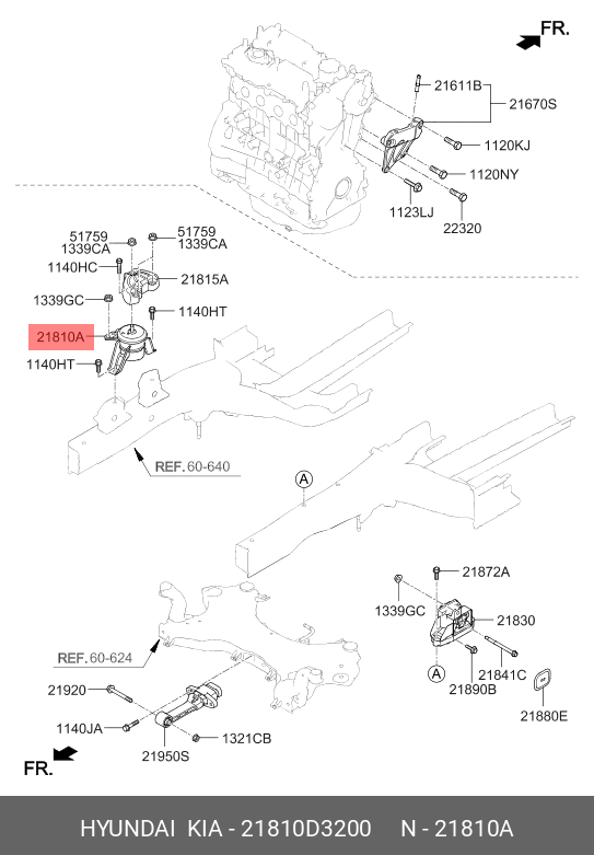 Hyundai / KIA 21810-D3200 21810-D3100,21810-D7000,21810-D3200