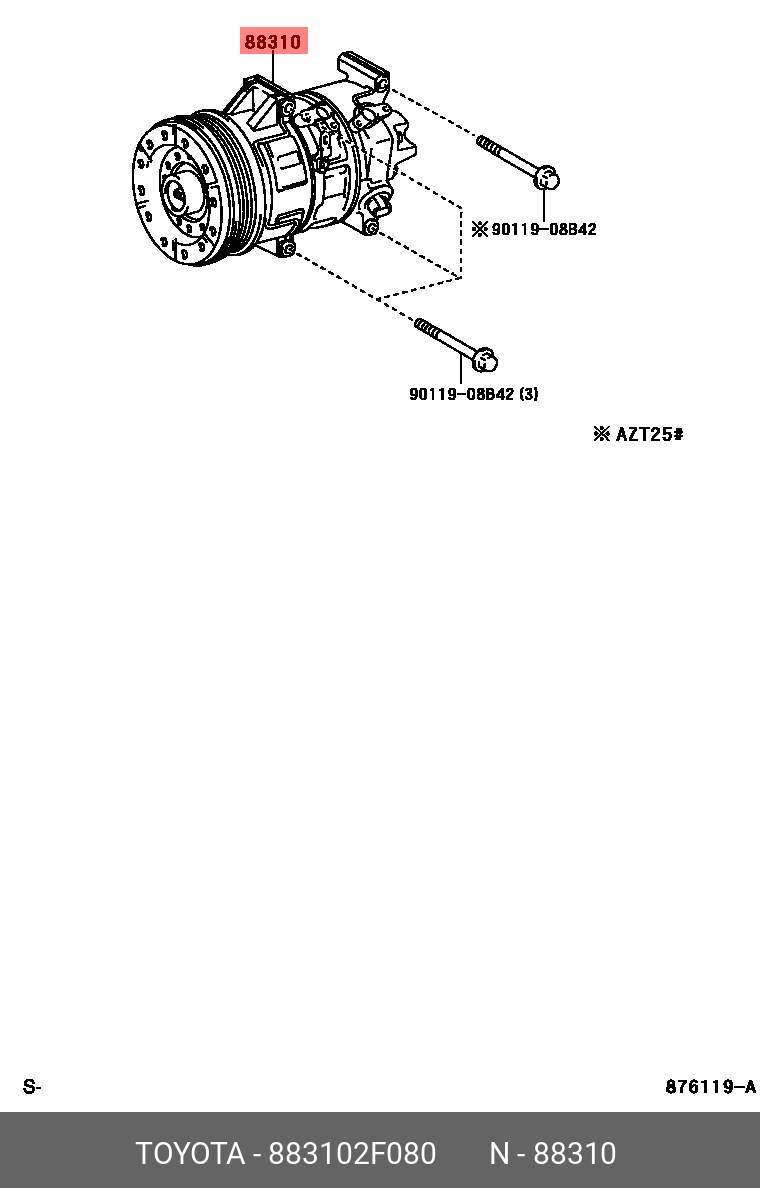 TOYOTA 883102F080 883102F080