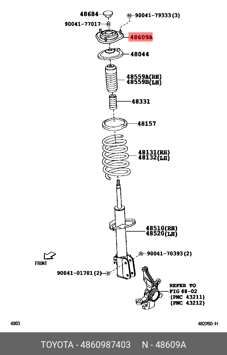 DAIHATSU 48609-87403 48609-87403,48609-87402