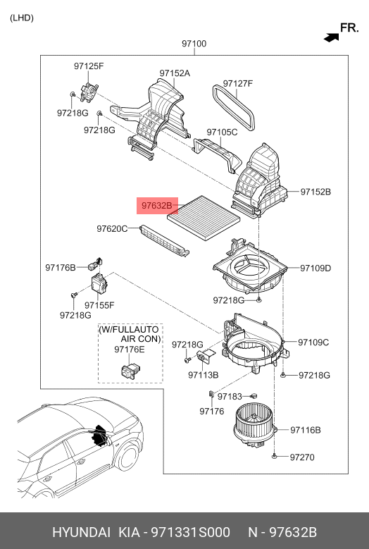 HYUNDAI 97133-1S000 97133-1S000,97133-2E200,97133-2E210