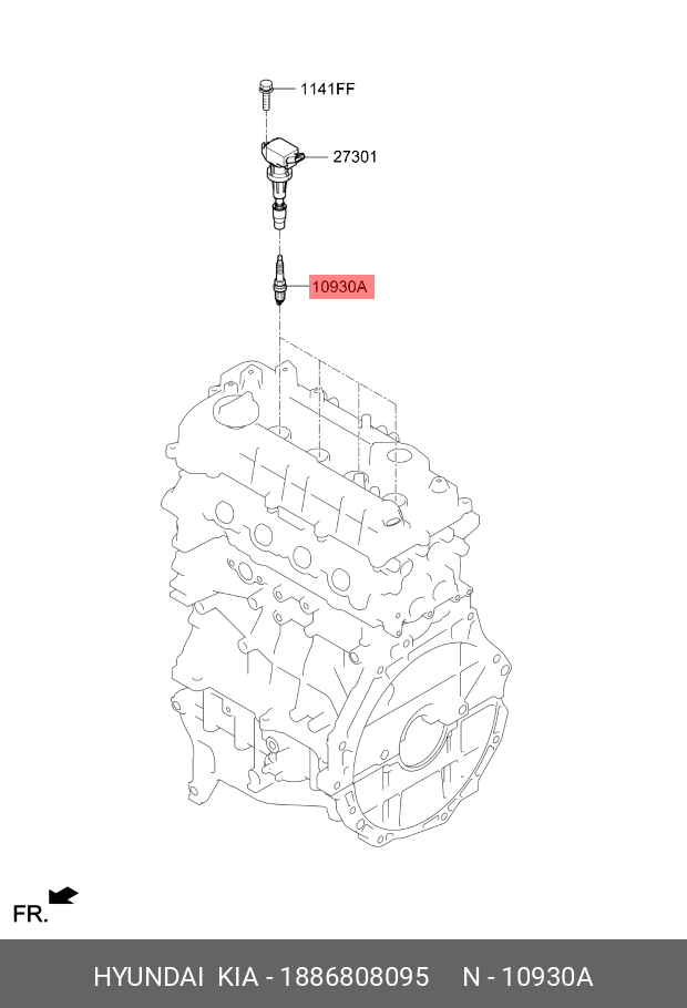 HYUNDAI 18868-08095 A 004 159 18 03