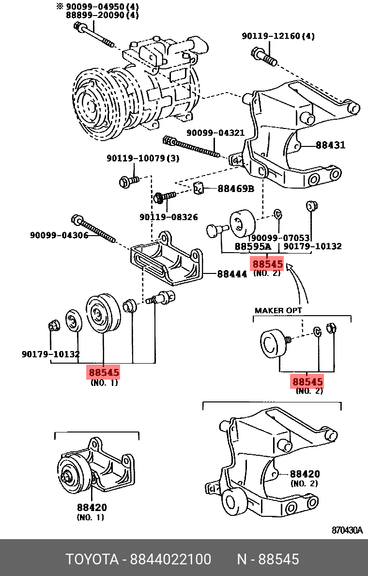 TOYOTA 88440-22100 88440-22100