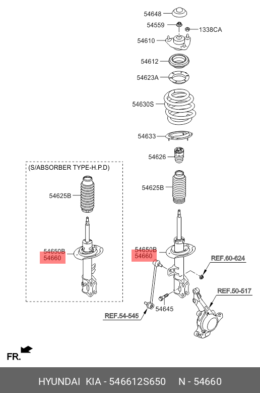 HYUNDAI 54661-2S650 54661-2S000,54661-2S650