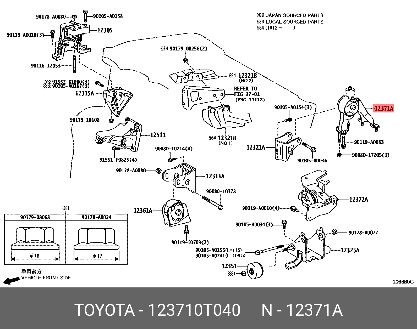 TOYOTA 12371-0T040 12371-22250,12371-21240,12371-0T160,12371-37060