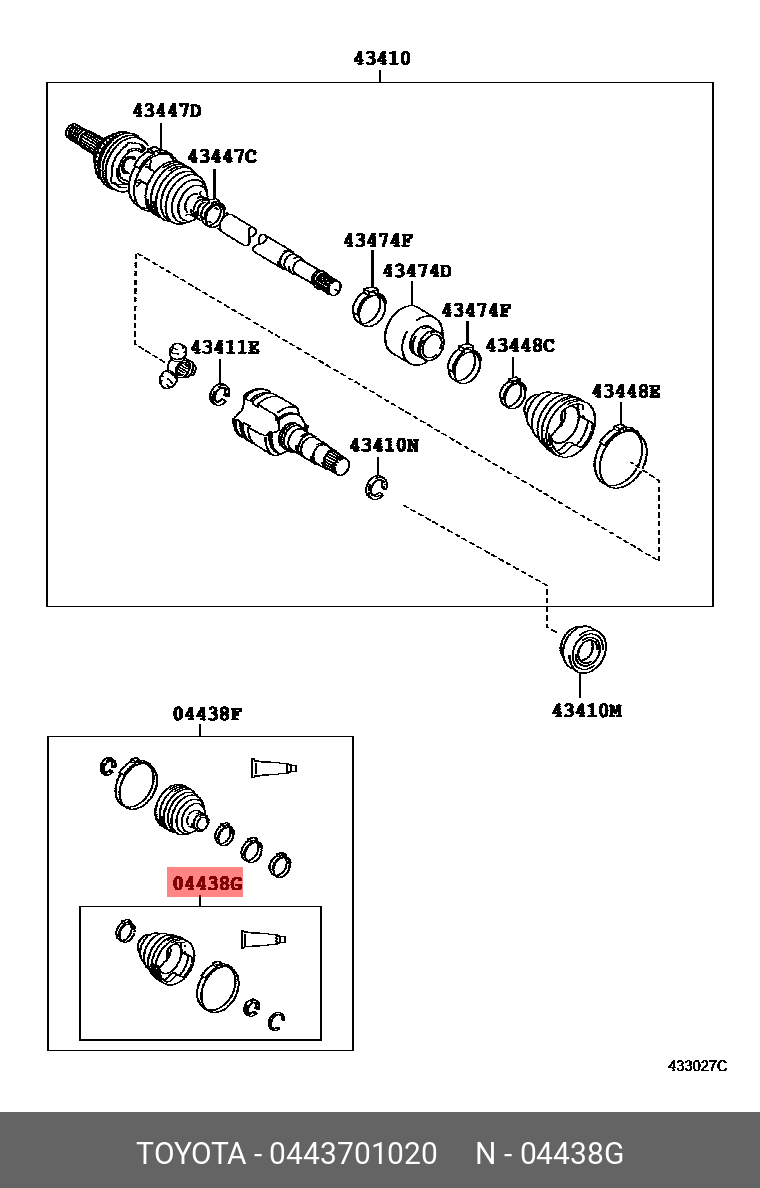 TOYOTA 04437-01020 FG01-22-540,GF09-22-540,04438-42050,04438-21030