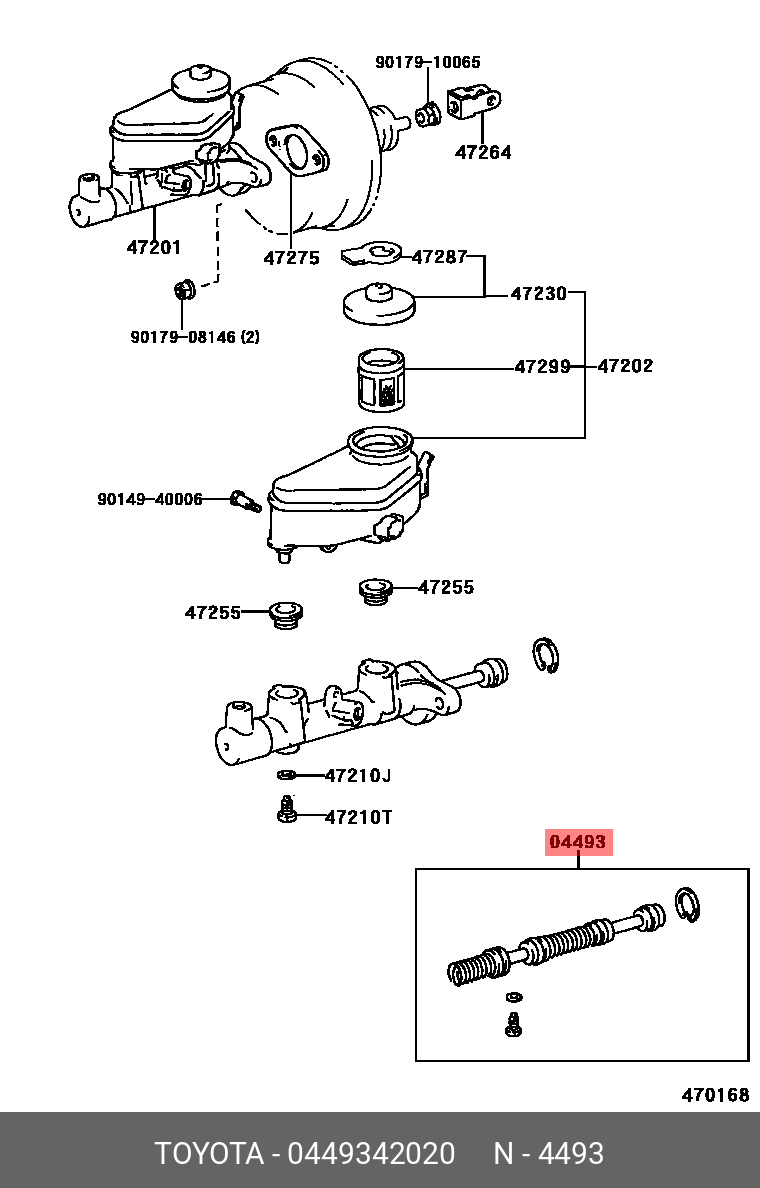 TOYOTA 04493-42020 04493-20260,04493-16040,04493-16110