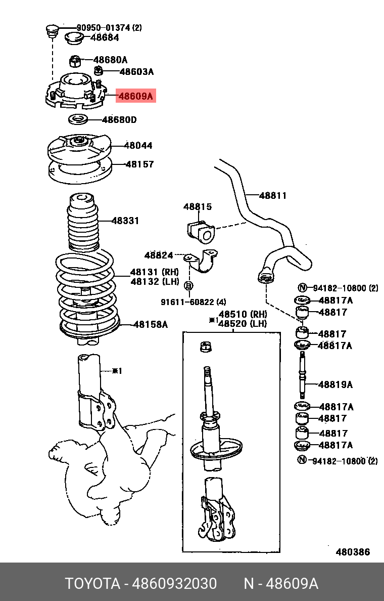 TOYOTA 48609-32030 48609-32030