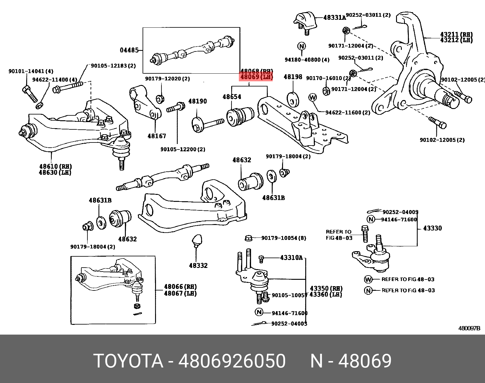 TOYOTA 48069-26050 48069-26070