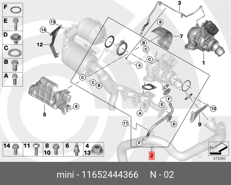 BMW 11652444366 11652444366