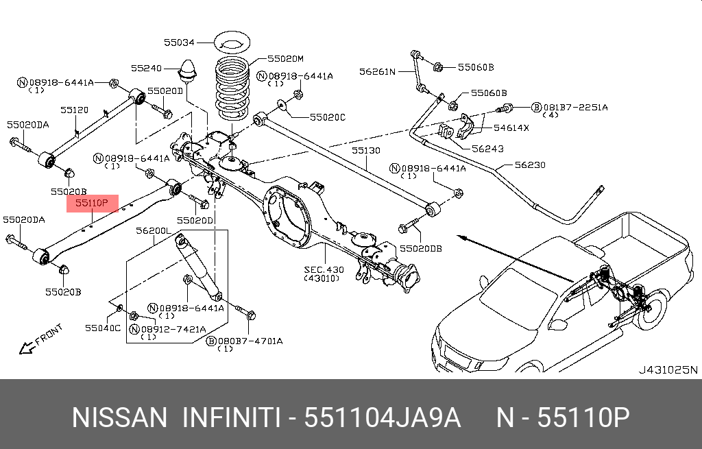 NISSAN 55110-4JA9A 55110-4JA9A,A 470 326 05 00