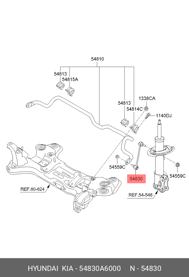 HYUNDAI 54830-A6000 54830-4V000,54830-2S500,54830-D7000,54830-A6000