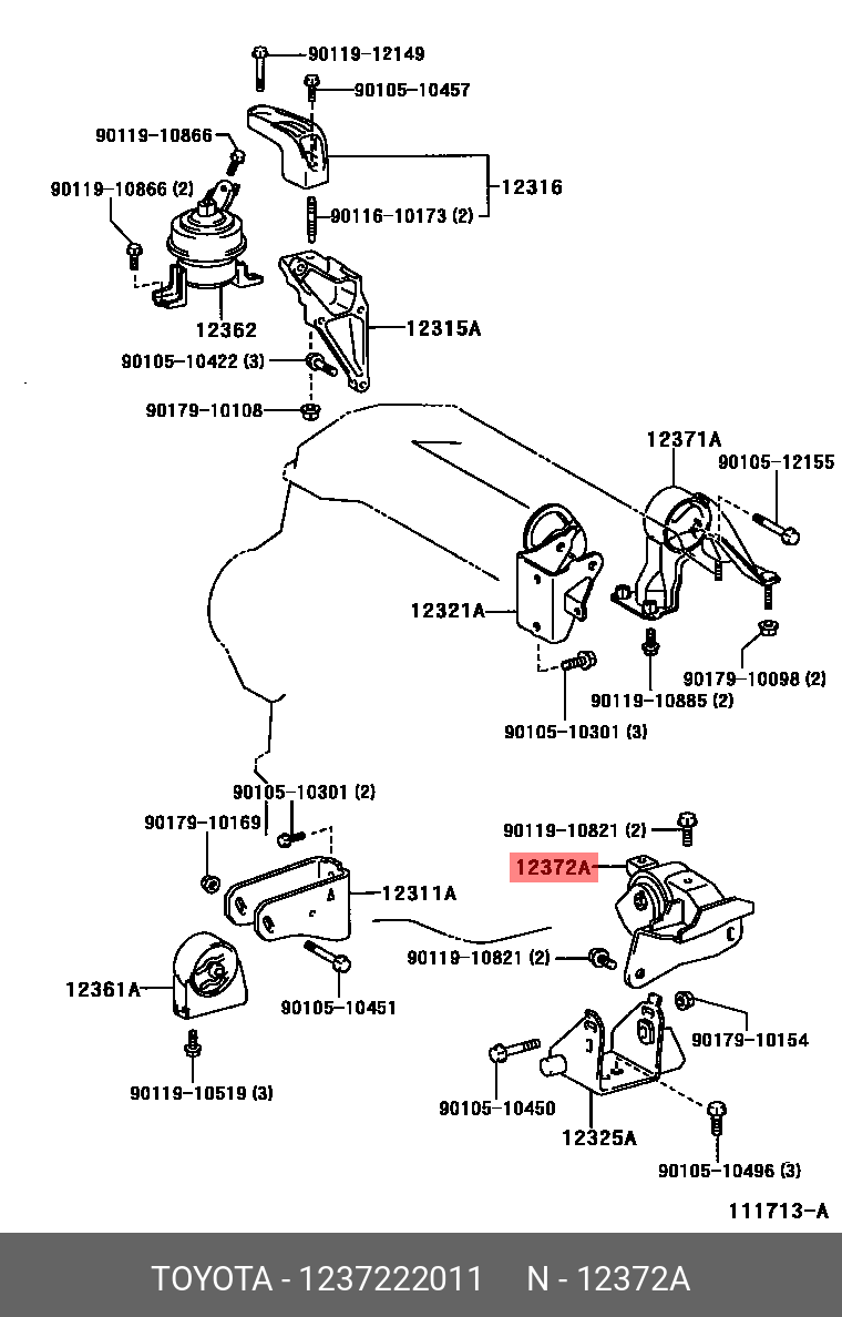 TOYOTA 12372-22011 12372-22010,12372-22011