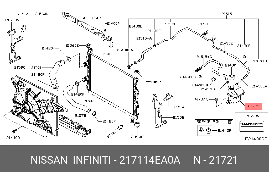 NISSAN 217114EA0A 217114EA0A