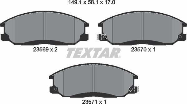 TEXTAR 2356901 48130-091A0,58101-26A30,58101-3AA30,58101-26A00