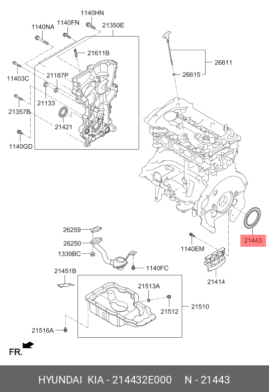Hyundai / KIA 214432E000 214432E000,214432E100,214432E110