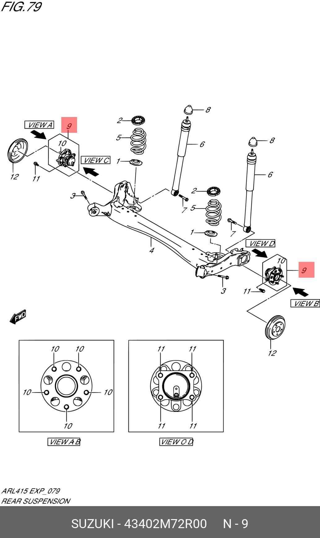 SUZUKI 43402M72R00 43402M72R00,43402M72R00-000