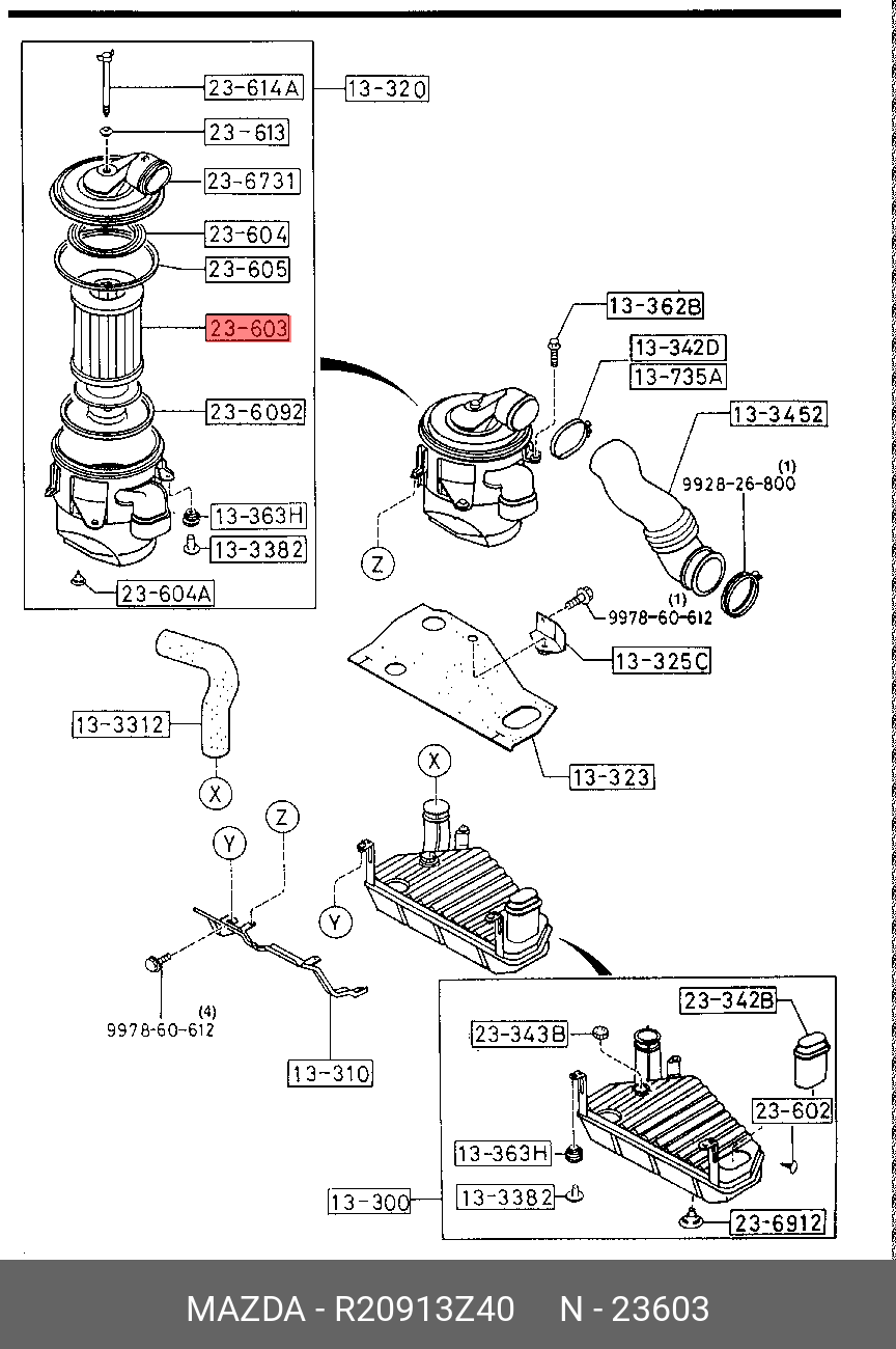 MAZDA R209-13-Z40 R209-13-Z40,16546-HC500