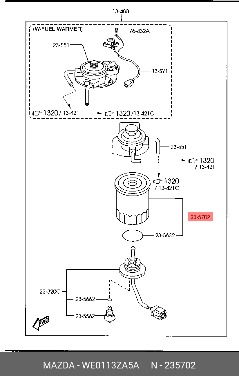 MAZDA WE01-13-ZA5A WE01-13-ZA5A,2330064010,1770A055,WE011-3ZA5-9A,4 962 ...