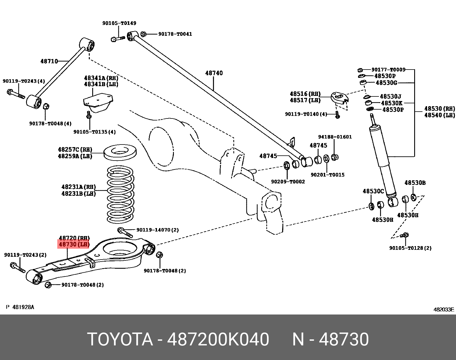 Toyota Hinterradaufhängungsdiagramm