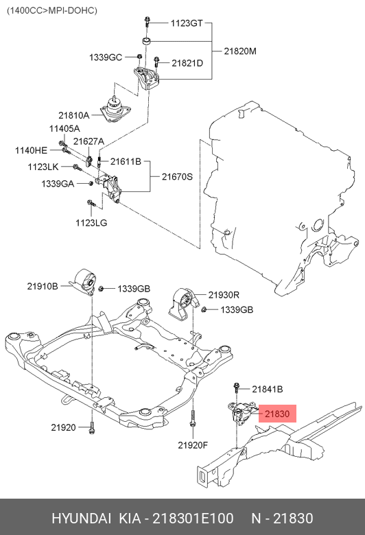 HYUNDAI 21830-1E100 21830-1E100