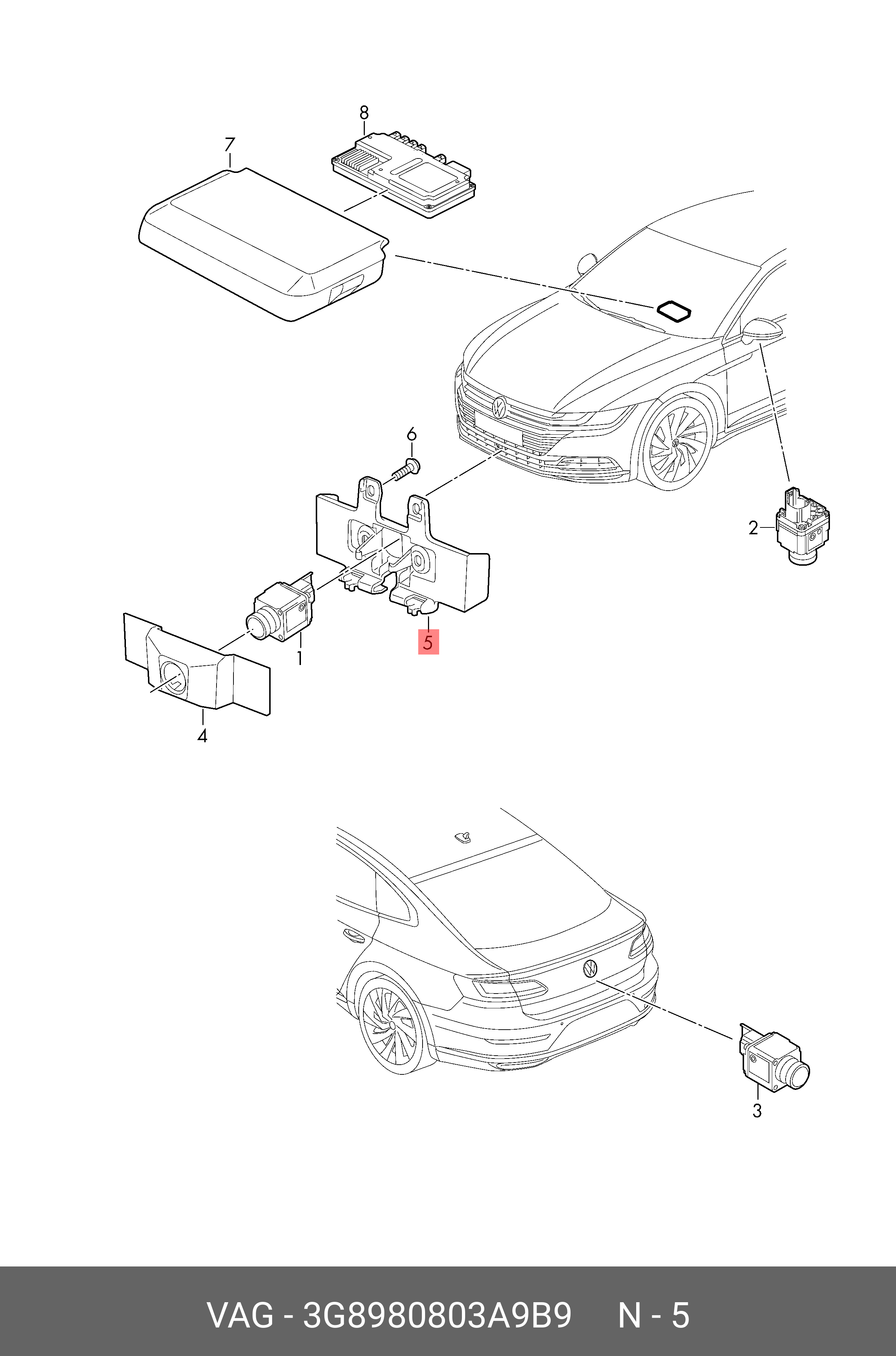 VOLKSWAGEN 3G8980803A 9B9 3G8980803A 9B9