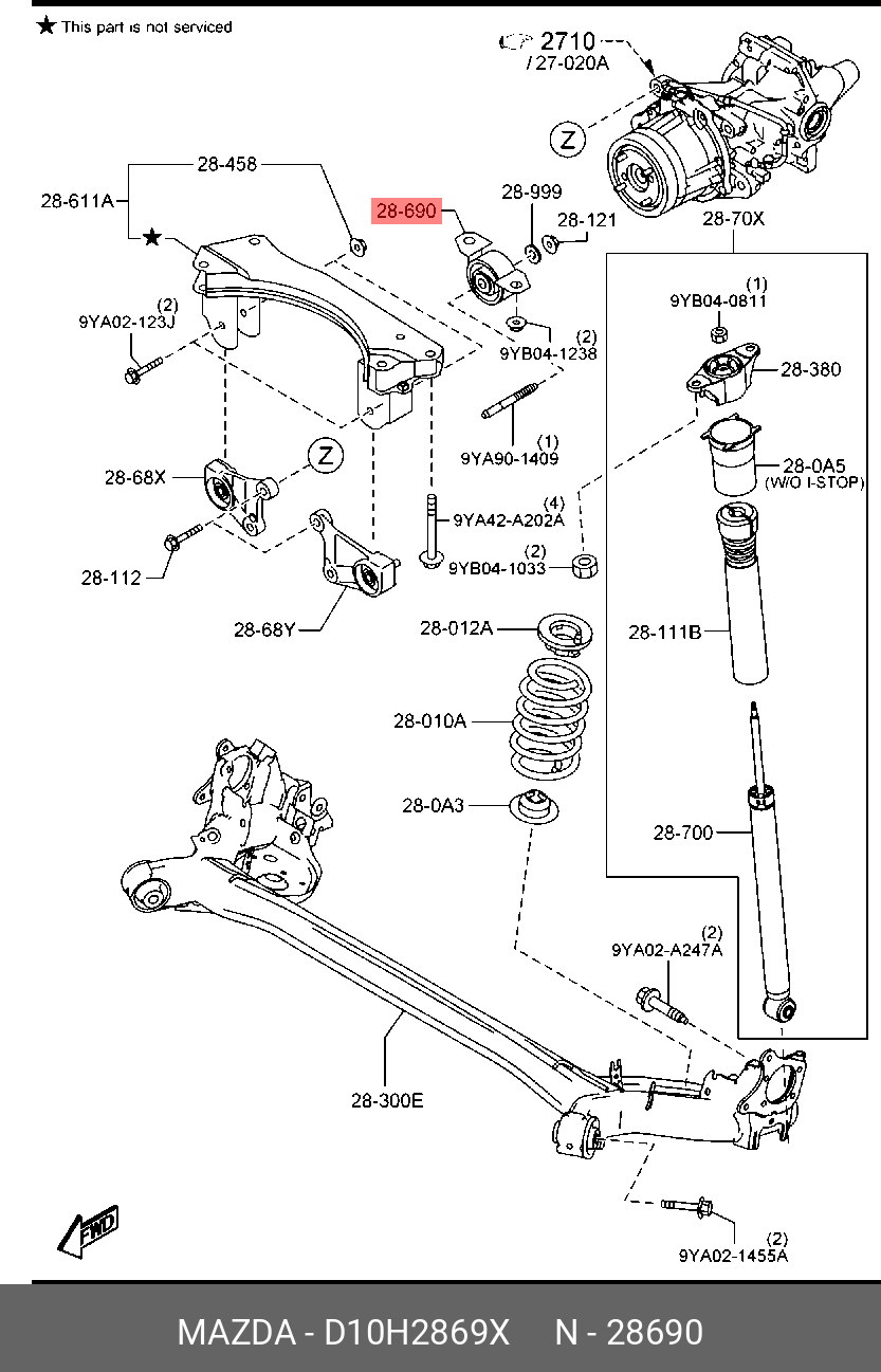 MAZDA D10H-28-69X D10H-28-69X