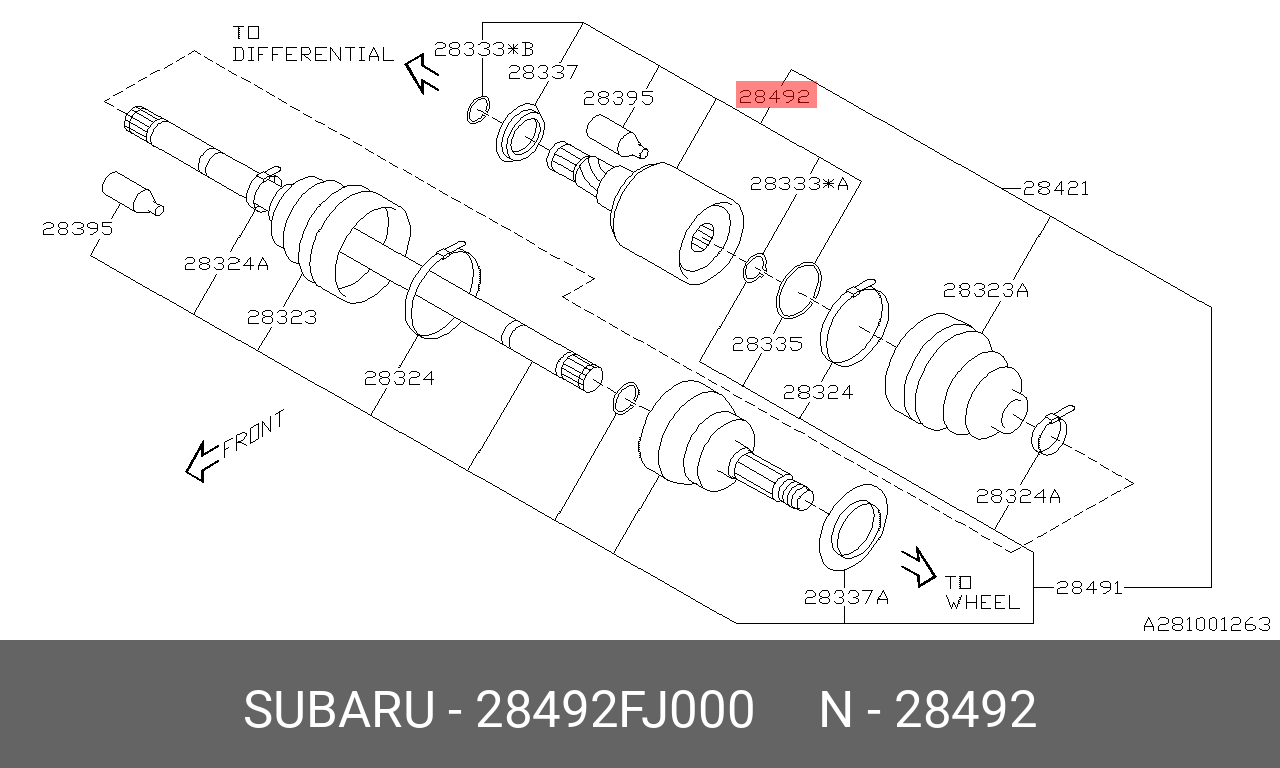 SUBARU 28492-FJ000 28492-FJ000