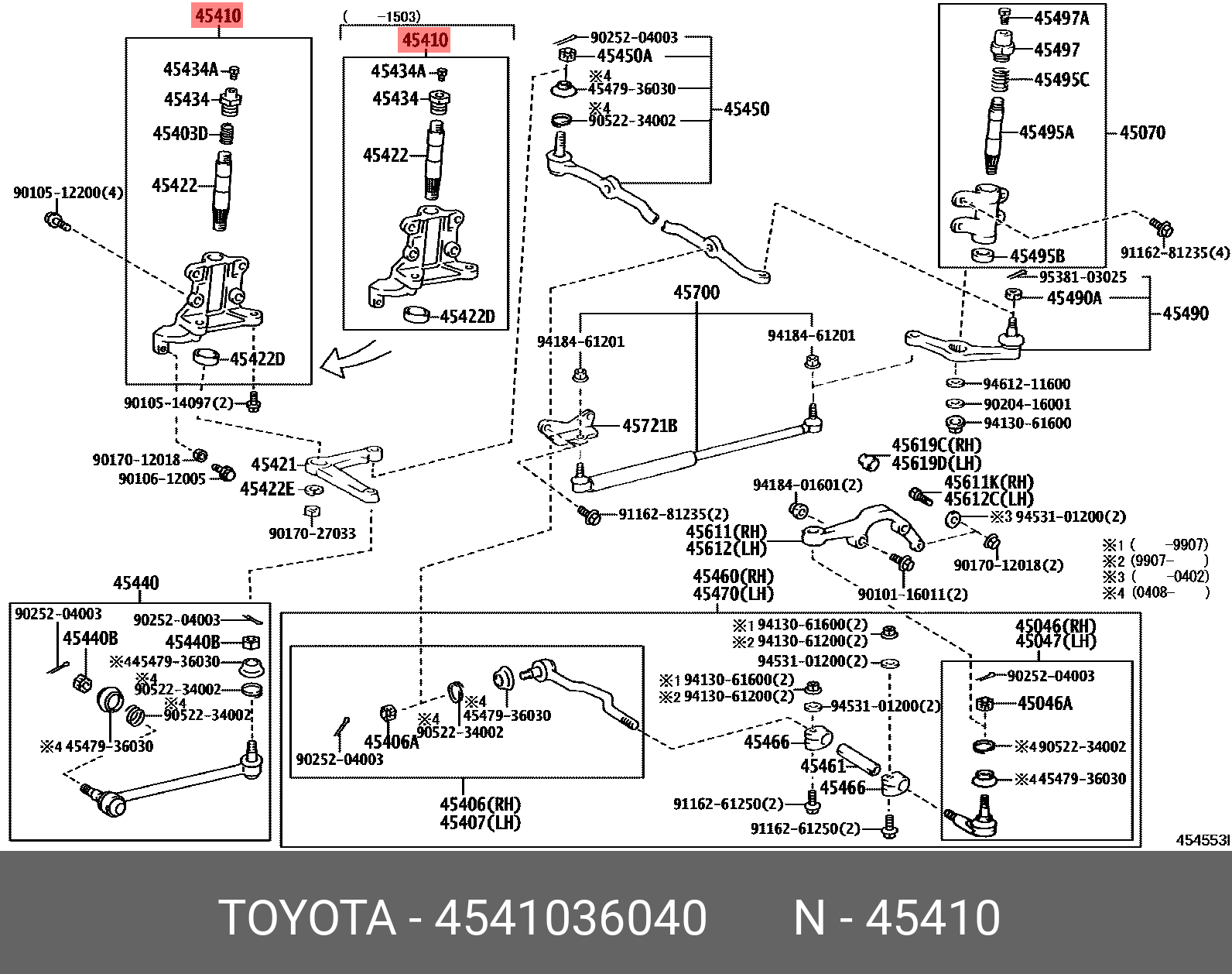 TOYOTA 4541036040 4541036040