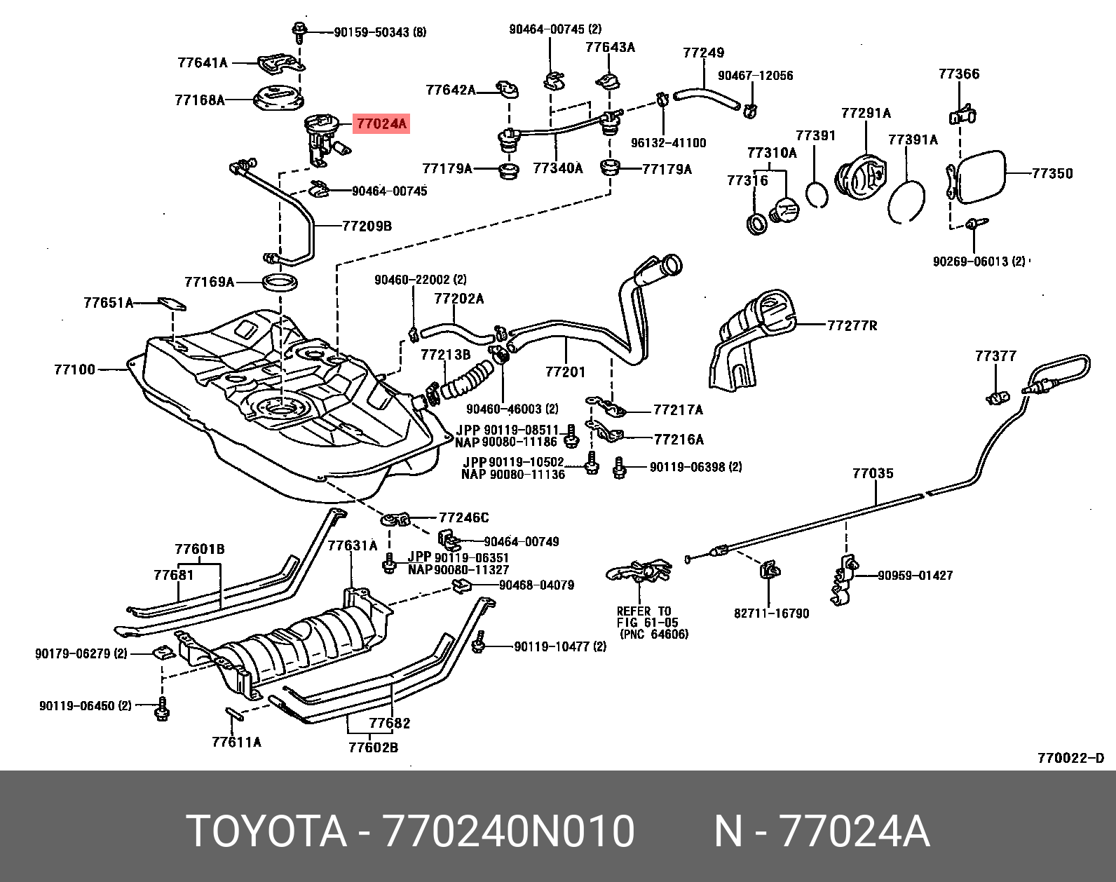 TOYOTA 77024-0N010 77024-0N010